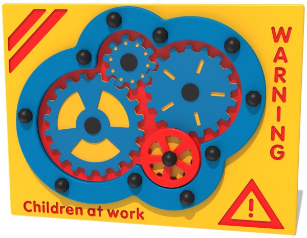 Children at Work Cog Play Panel - Playground Equipment