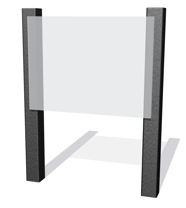 100 x 100mm x 1750mm Square Recycled Plastic Posts (Black) - Playground ...