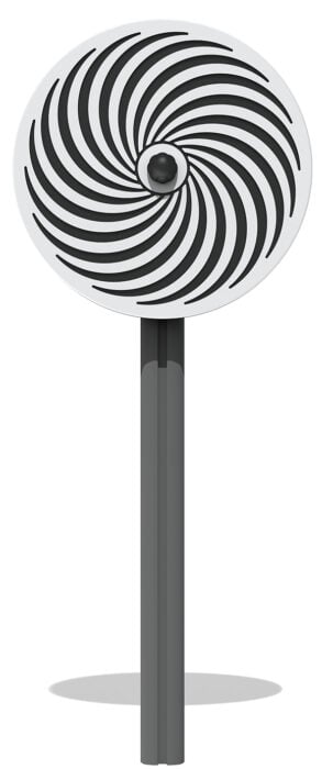 Spinning Spiral Optical Illusion with Alu Post - Playground Equipment