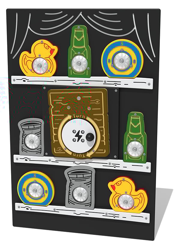 RotoGen Tin Can Alley 8 Button Reactions Game- Playground Equipment